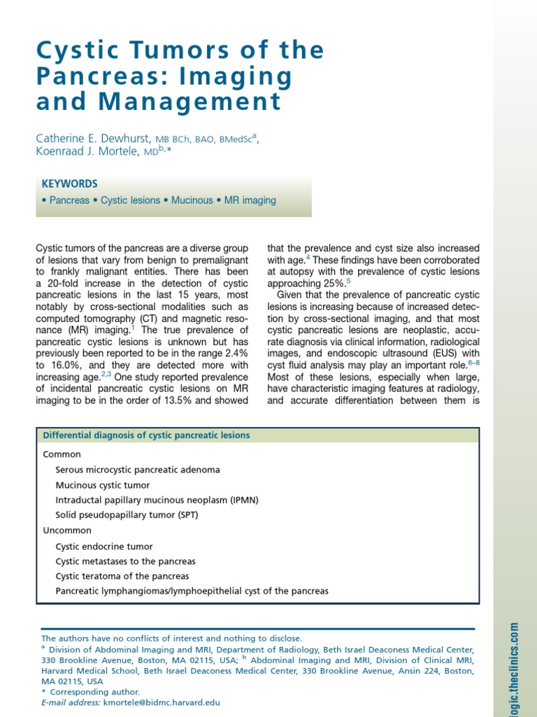 Cysts of pancreas RADIOLOGY | Pancreatic Cancer | Neoplasms