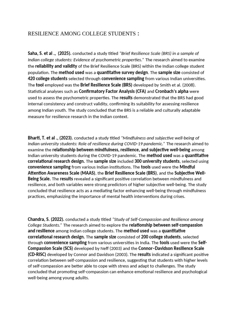 Resilience and Test Anxiety Rol | PDF | Psychological Resilience ...