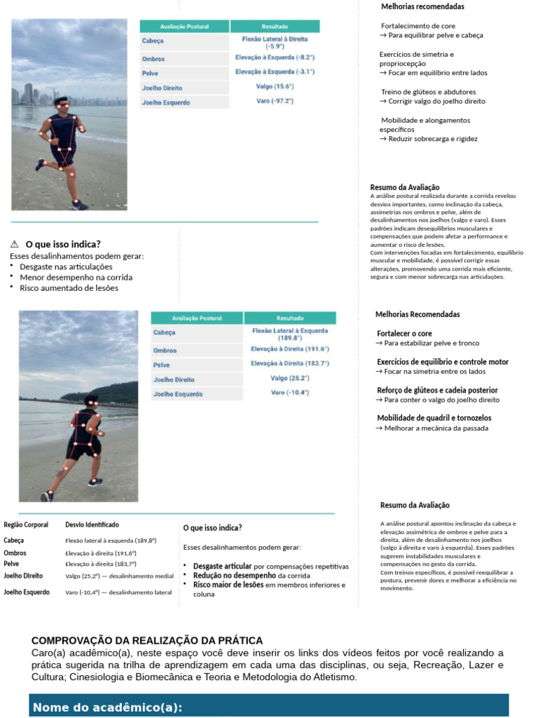 Análise Postural e Correções para Corredores | PDF | Joelho | Pélvis