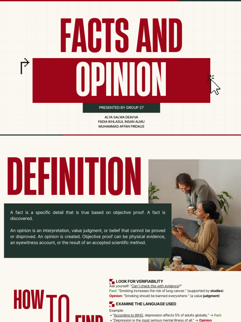 Facts and Opinion by Group 27 | PDF | Opinion | Evidence