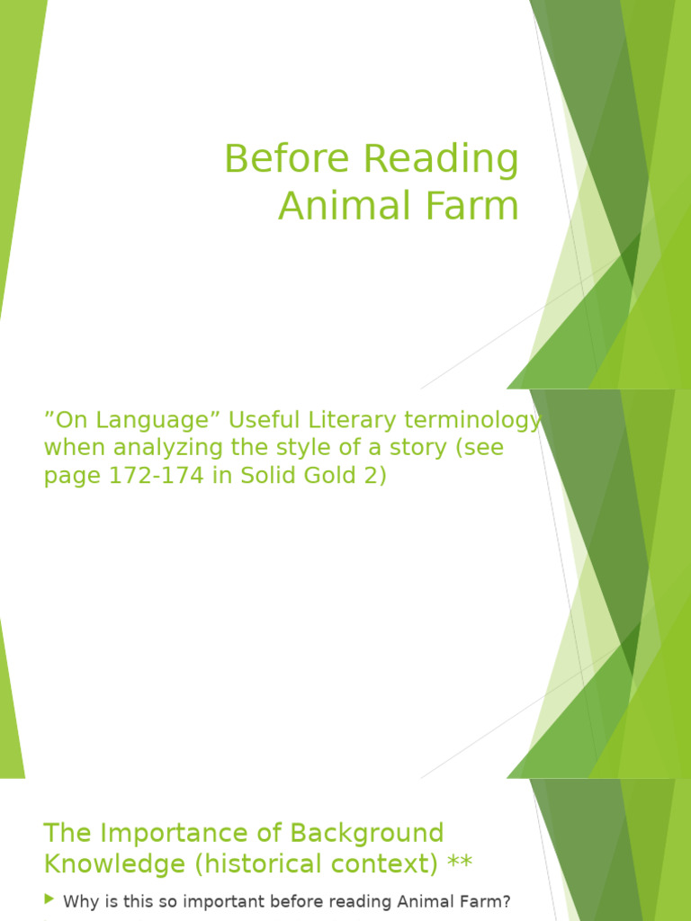 Understanding Animal Farm's Context | PDF