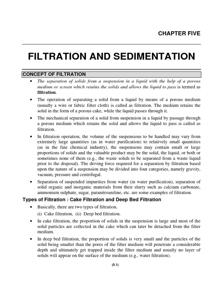 filters | PDF | Filtration | Porosity