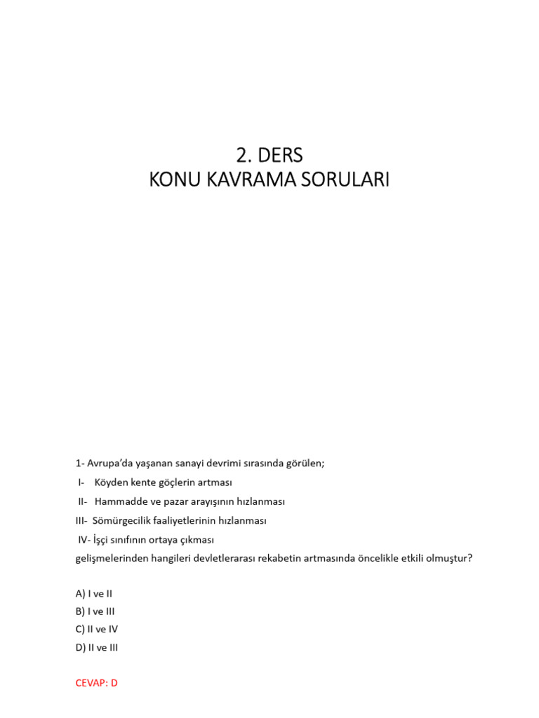 ATA 121 02 Ders Konukavrama Sorulari | PDF