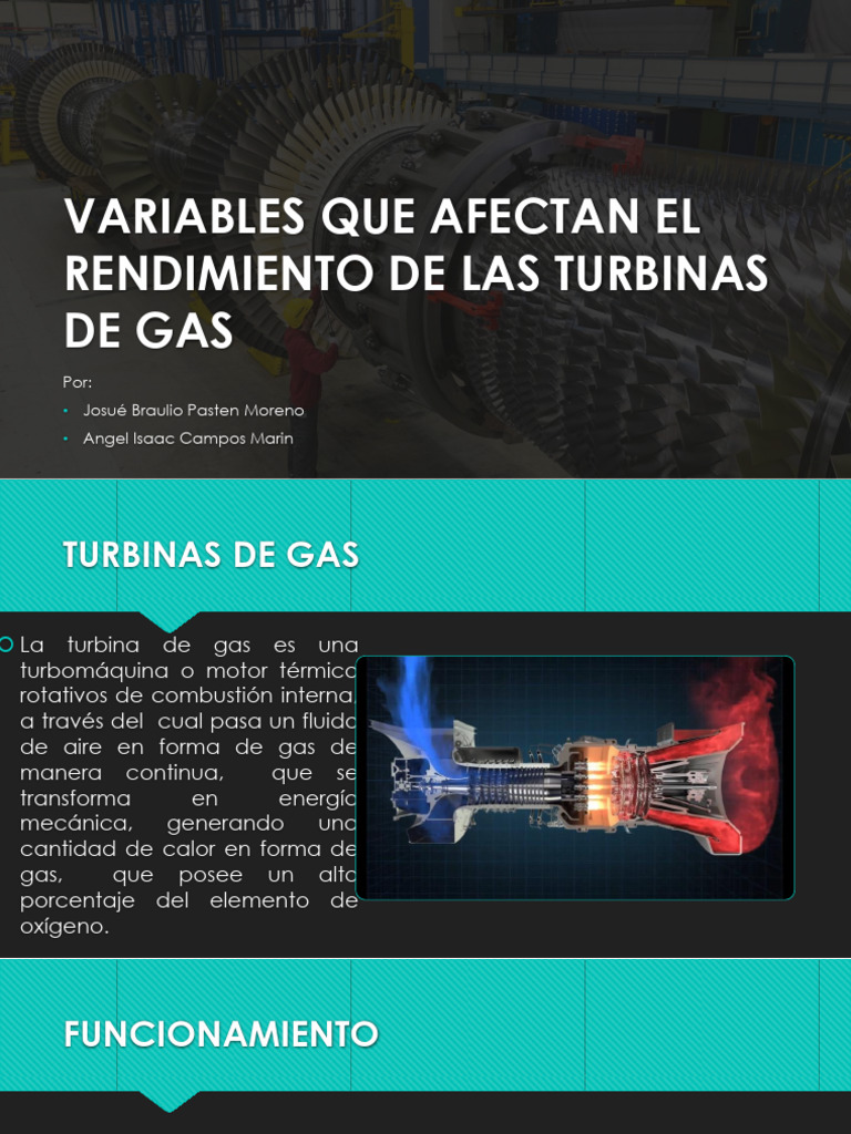 VARIABLES QUE AFECTAN EL RENDIMIENTO DE LAS TURBINAS (Autoguardado ...