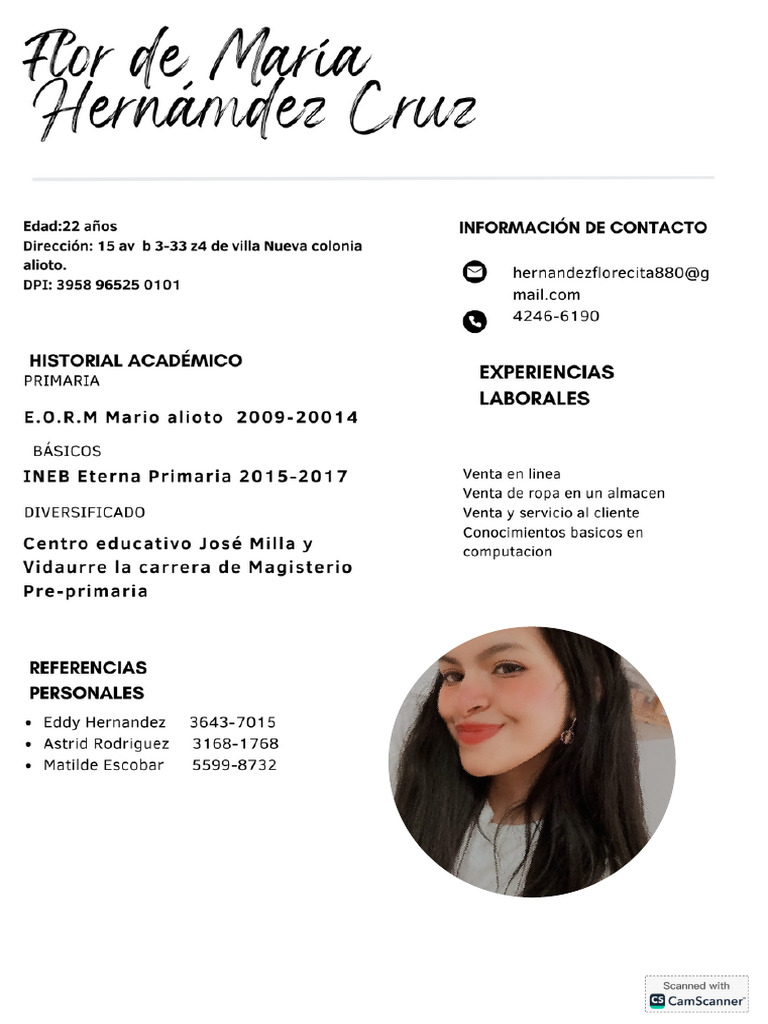 CV FLOR HERNÁNDEZ CRUZ | PDF