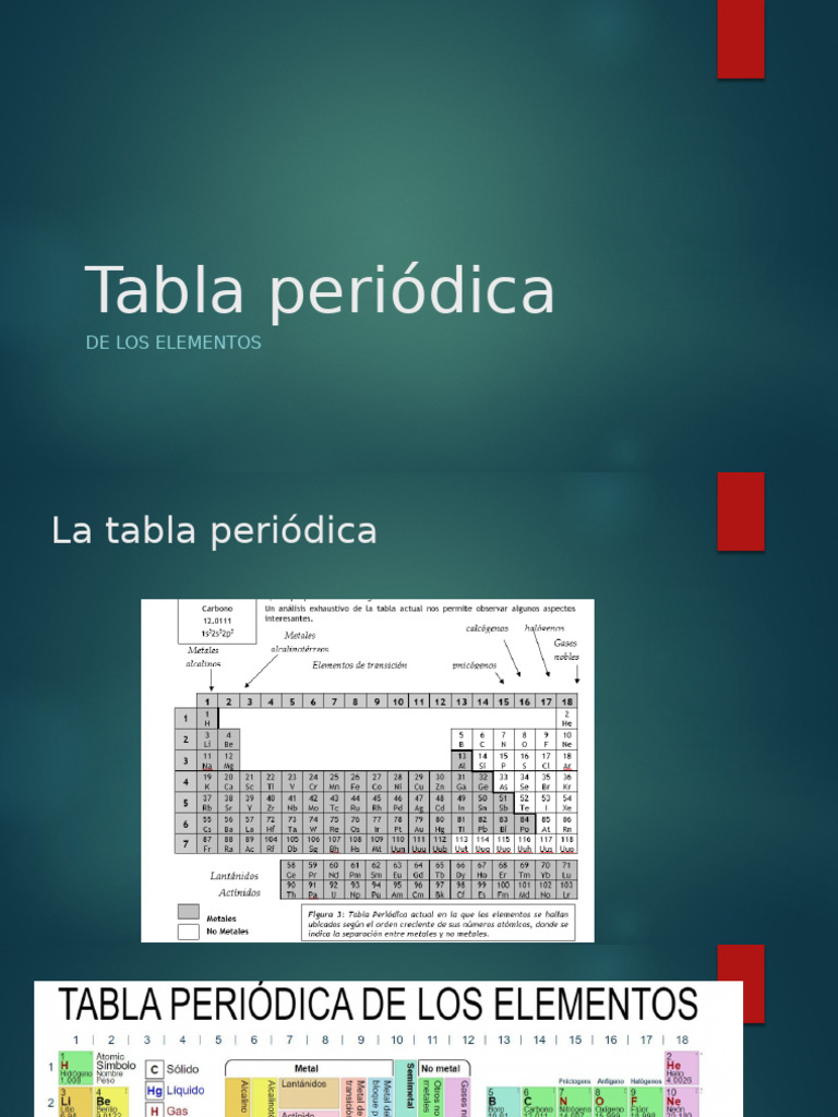 Tabla Periódica: Electrón Diferencial y Propiedades | PDF | Tabla ...