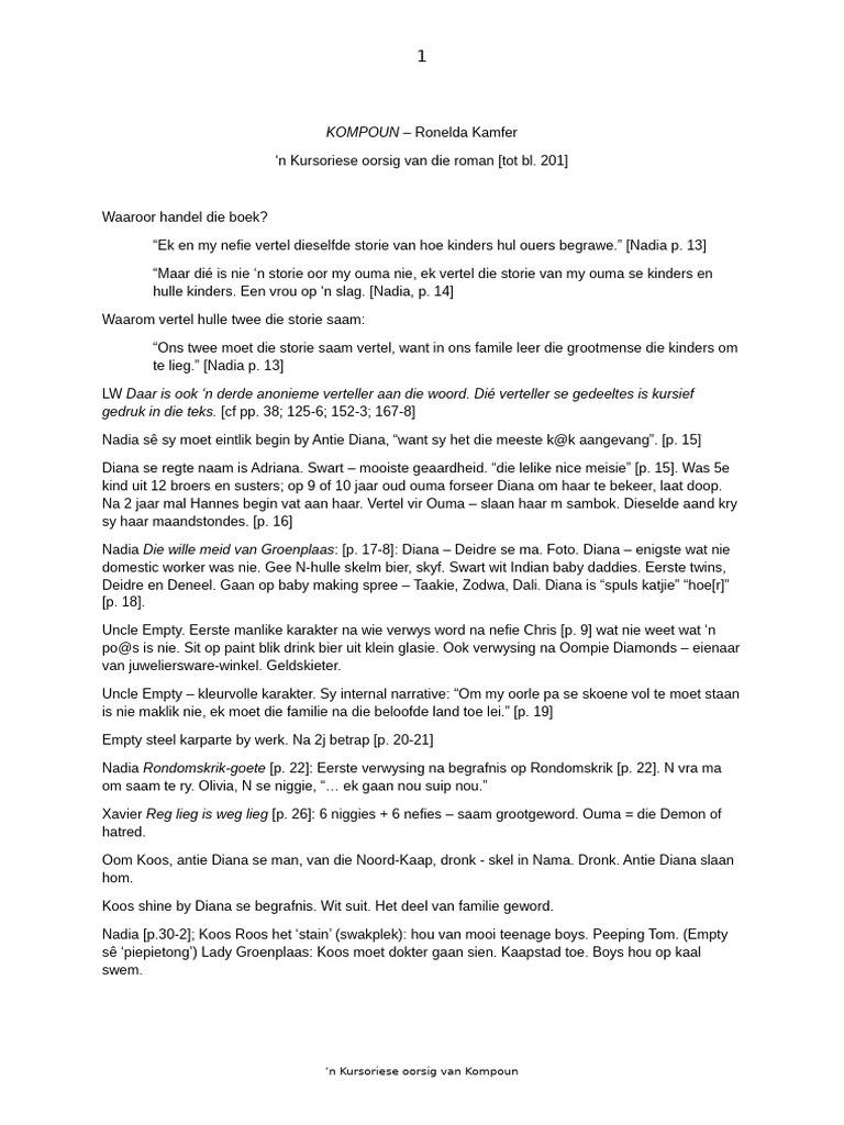 Kompoun - 'N Kursoriese Oorsig | PDF