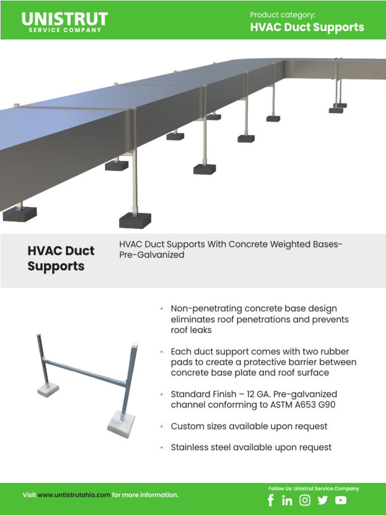 Unistrut Duct Supports | PDF | Duct (Flow) | Building