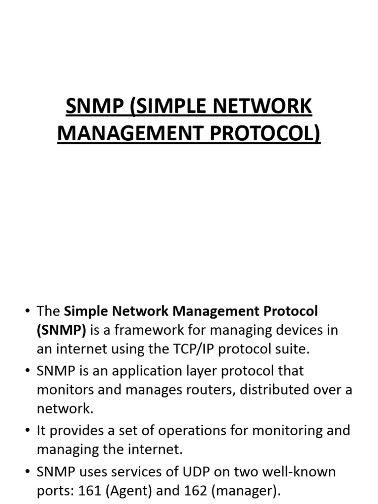 Understanding SNMP: Management Protocol Guide | PDF | Network Protocols ...