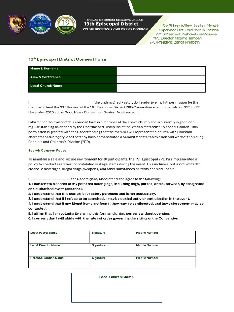 District Consent Form- Convention (2) | PDF