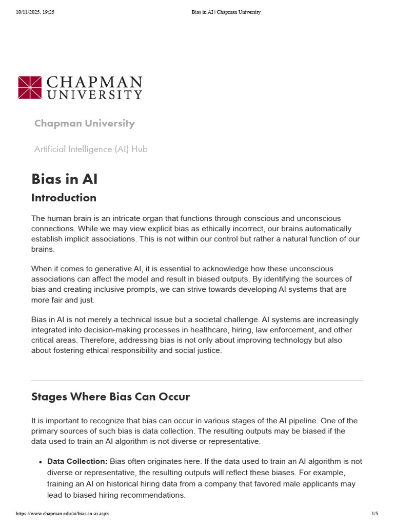Understanding Bias in AI Systems | PDF | Artificial Intelligence ...
