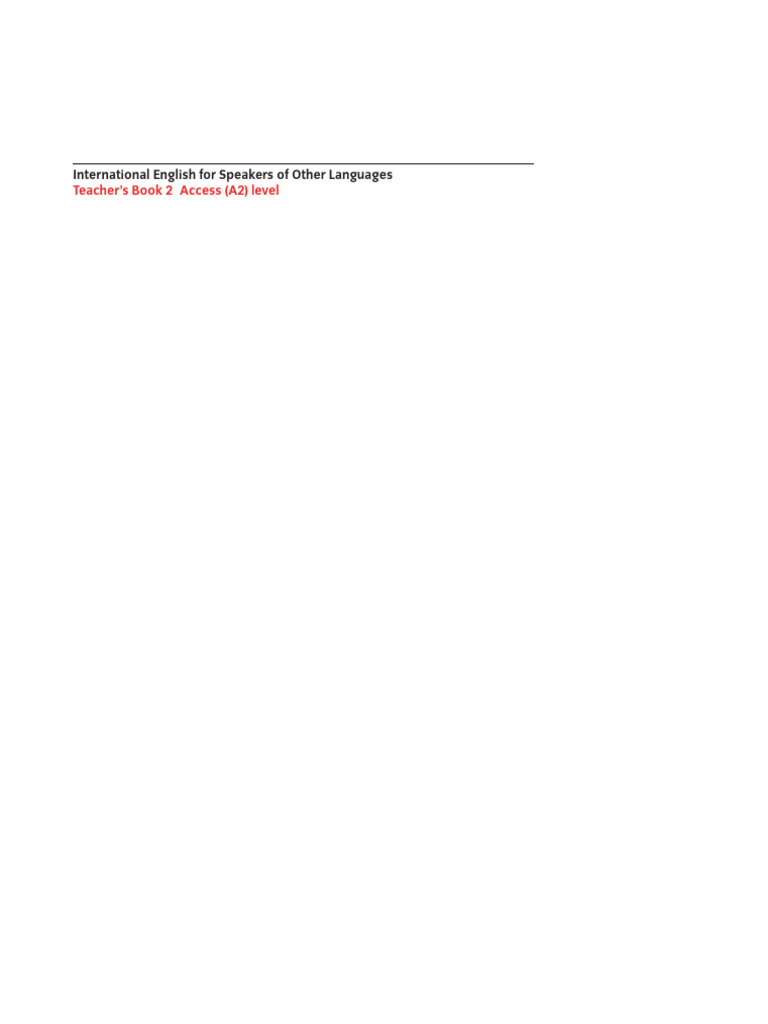 International ESOL Teachers Book 2 Part 1 | PDF | Human Communication ...