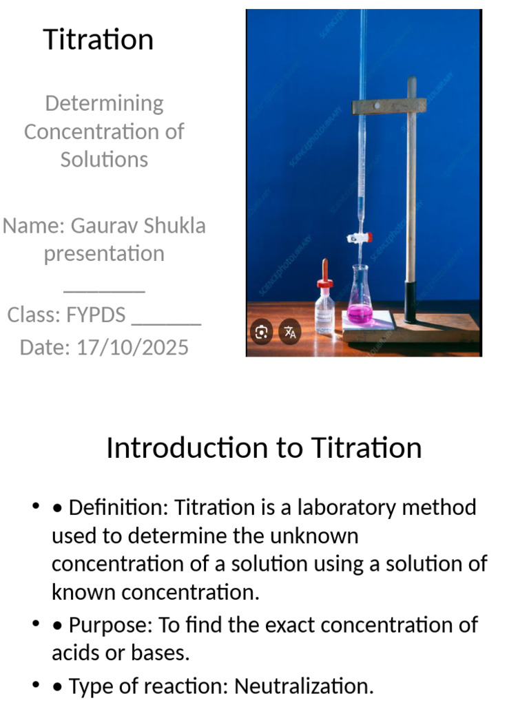 Titration Presentation Pdf