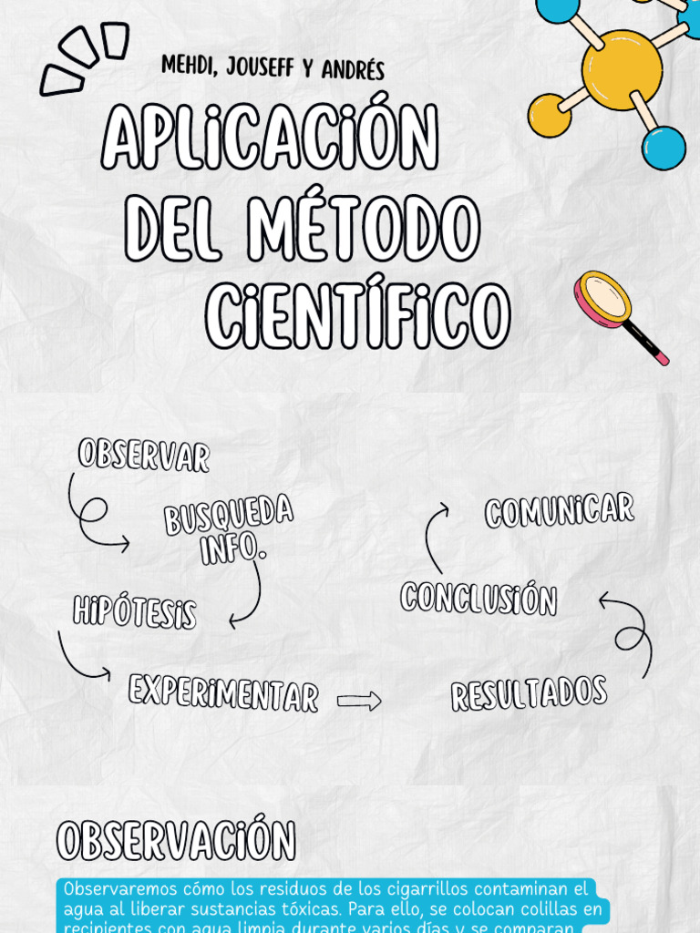 Presentación El Método Científico Ilustrativo Azul y Rosa | PDF | Agua ...