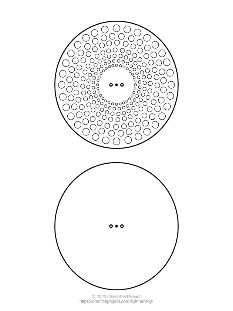 Spinner Toy Template 4 | PDF