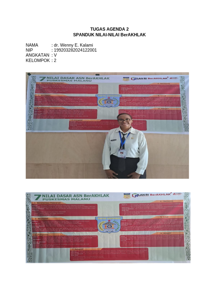 V_31_wenny e. Kalami_tugas Agenda 2_ Spanduk Nilai Berakhlak | PDF