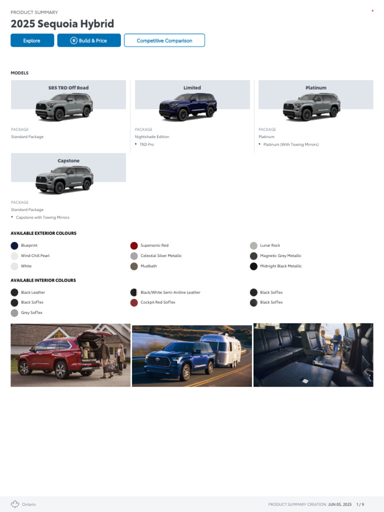 2025 Toyota Sequoia Hybrid Overview | PDF | Airbag | Horsepower