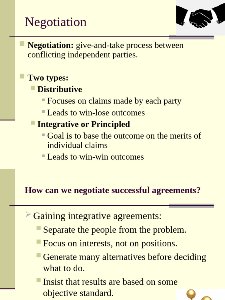 Negotiation | PDF | Negotiation | Social Psychology