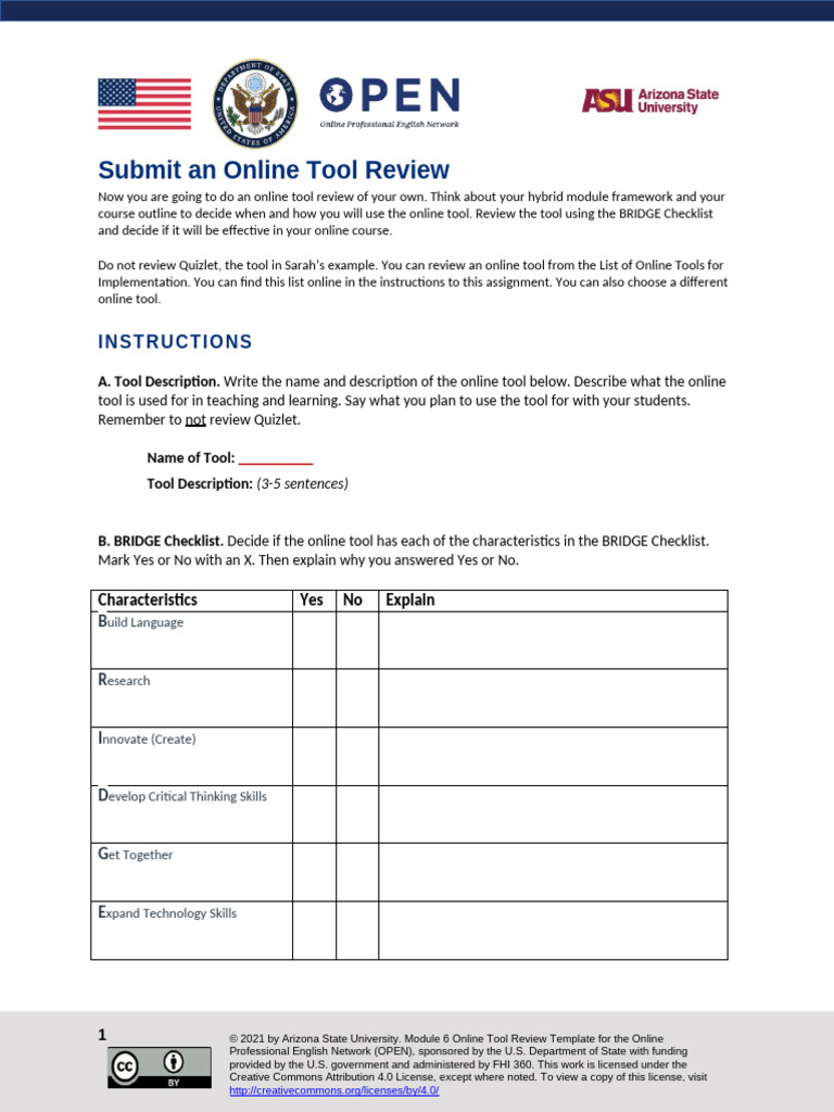 Online Tool Review Template for Educators | PDF | Educational Technology