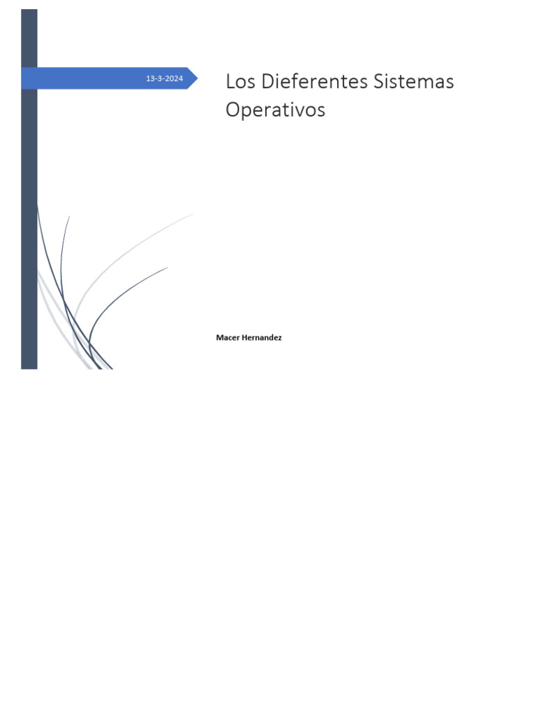 Macer - Diferentes Sistemas Operativo | PDF | Interfaces gráficas de ...