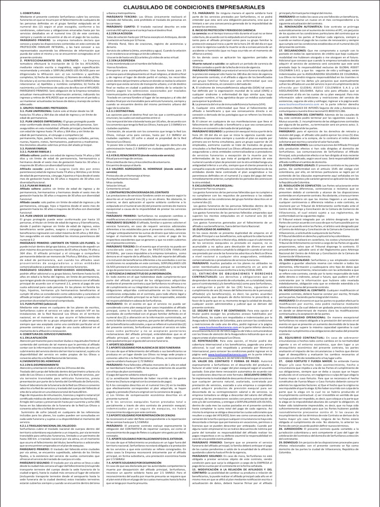 CLAUSULADO ACUERDO DE TOMADOR - CDR | PDF | Seguro | Seguro de vida