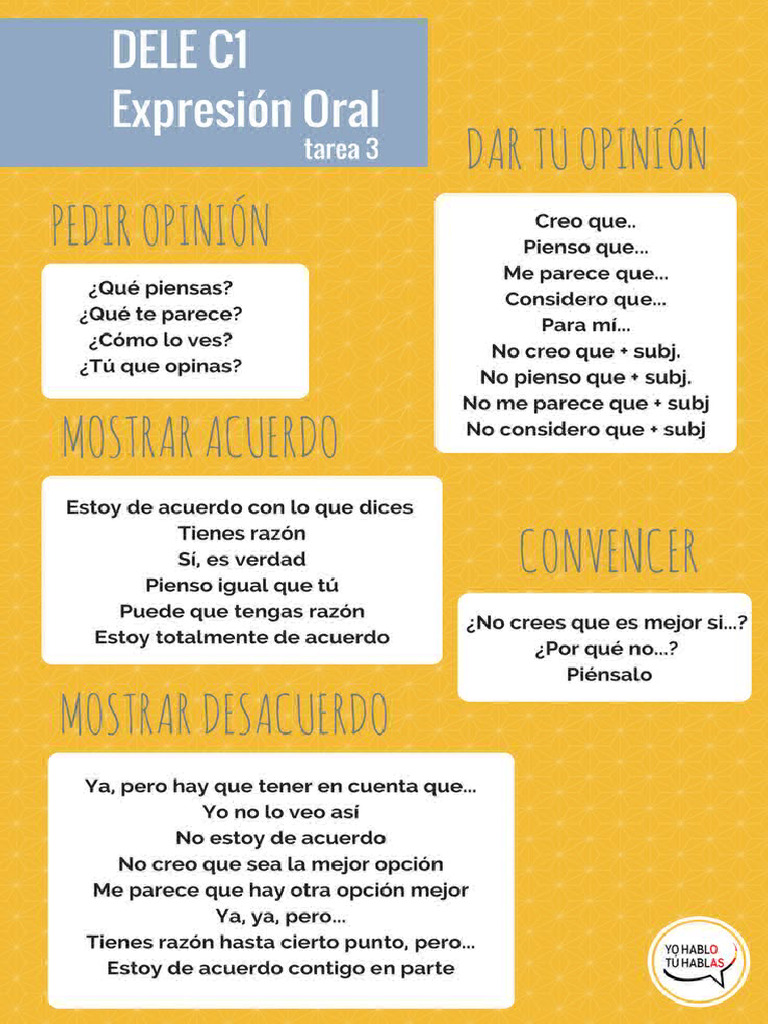 Dele c1 Tarea 3 Hoja de Ayuda | PDF