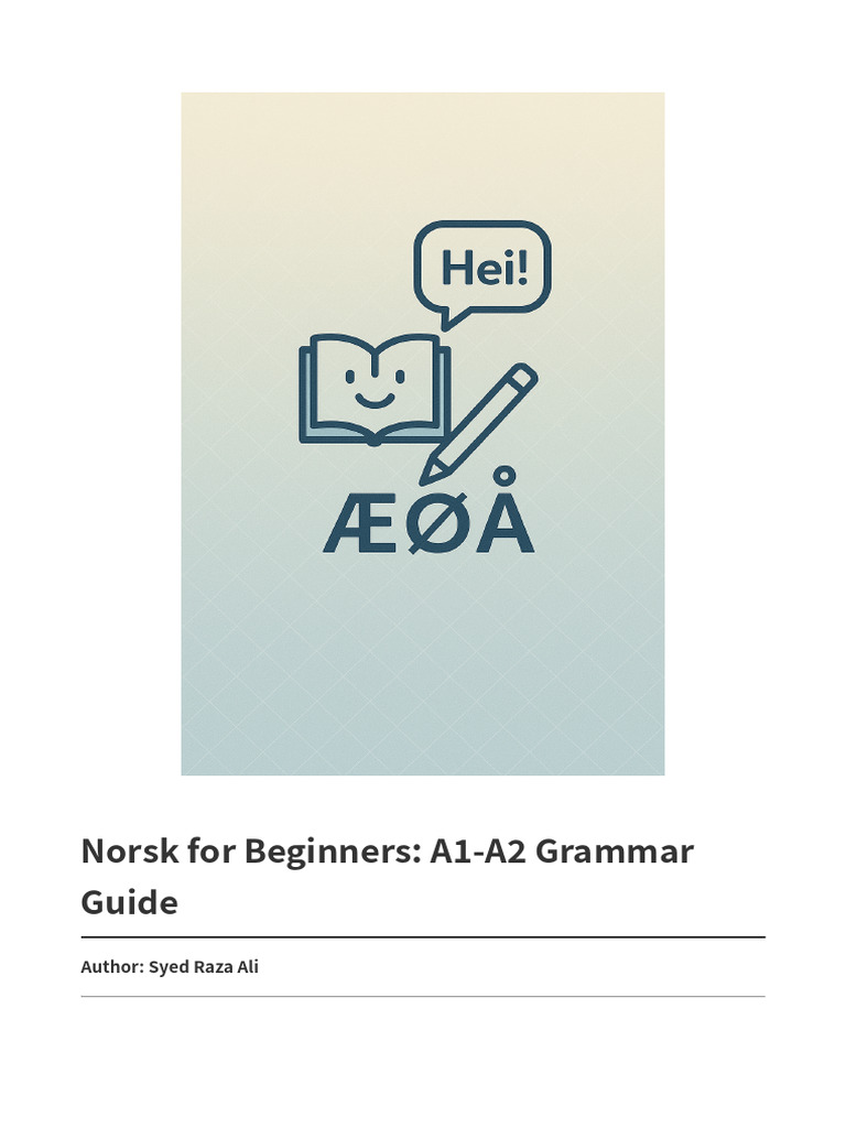 Norwegian A1 Grammar Guide PDF | PDF | Grammatical Gender | Noun