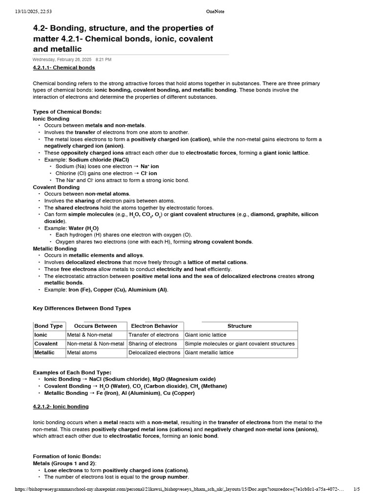 GCSE prep 3 | PDF | Ion | Ionic Bonding