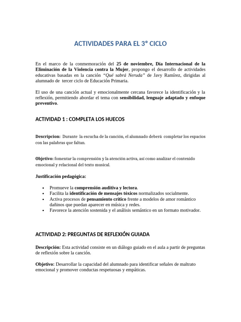 25N Completar Huecos Template | PDF | Las emociones | Sicología