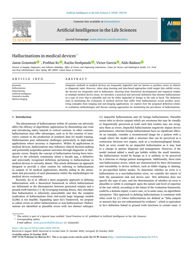 Hallucinations in Medical Devices | PDF | Artificial Intelligence ...