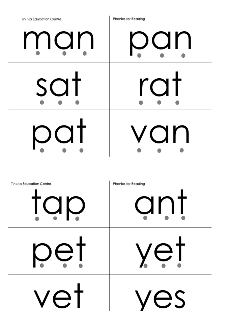 Tin Ma Phonics Flash Cards 2 | PDF | Zoology