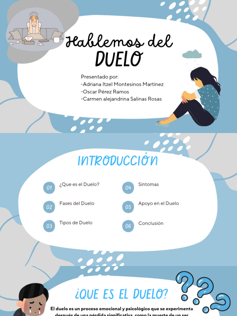 Entendiendo el Duelo: Tipos y Fases | PDF | Dolor | Ansiedad