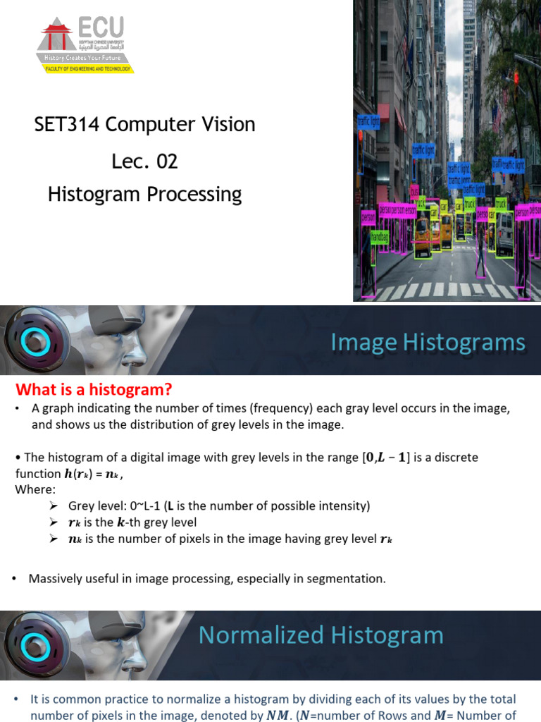 Lec 02 - Histogram Processing | PDF | Signal Processing ...