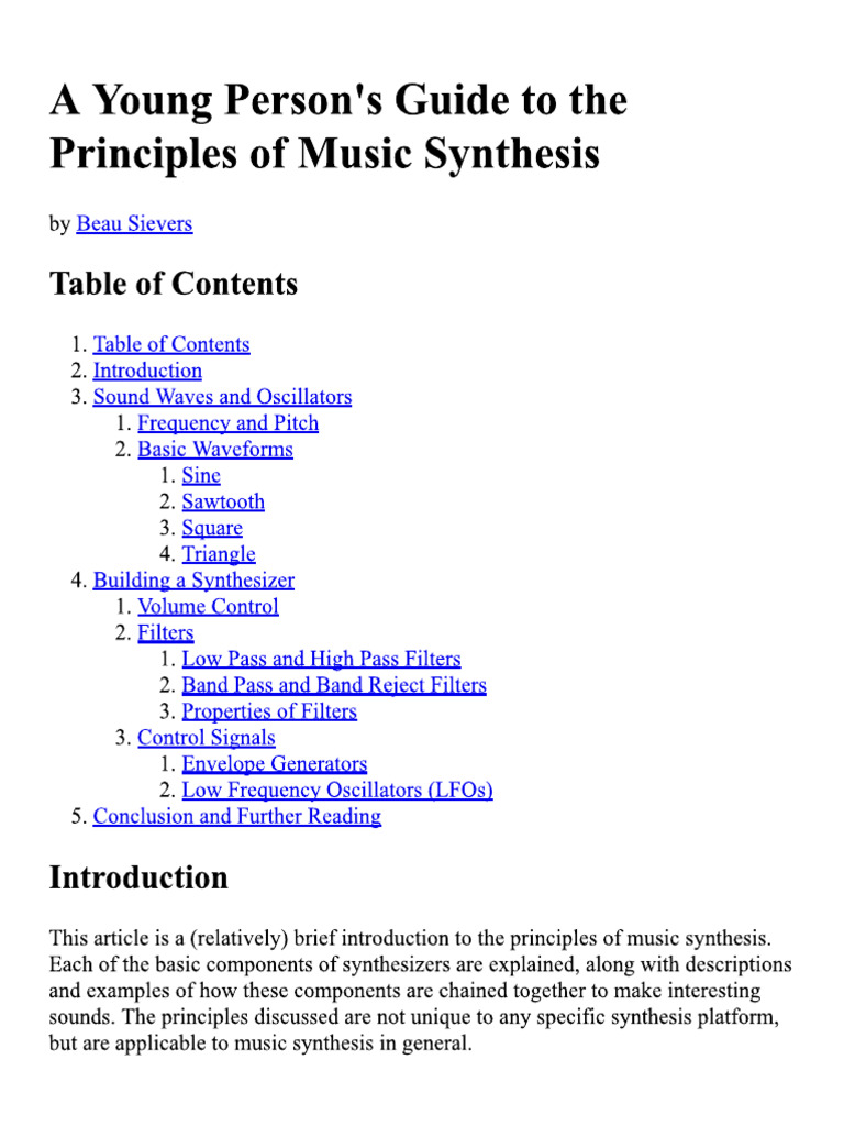 Synth Basics | PDF