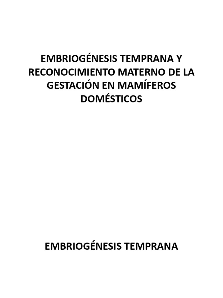 Embriogénesis y Rec Mat Gest | PDF | Embrión | Zoología