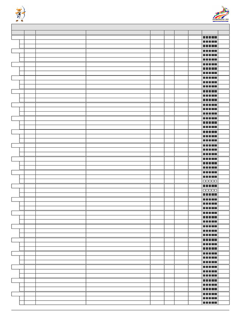 Participant List Ordered by Target-1 | PDF