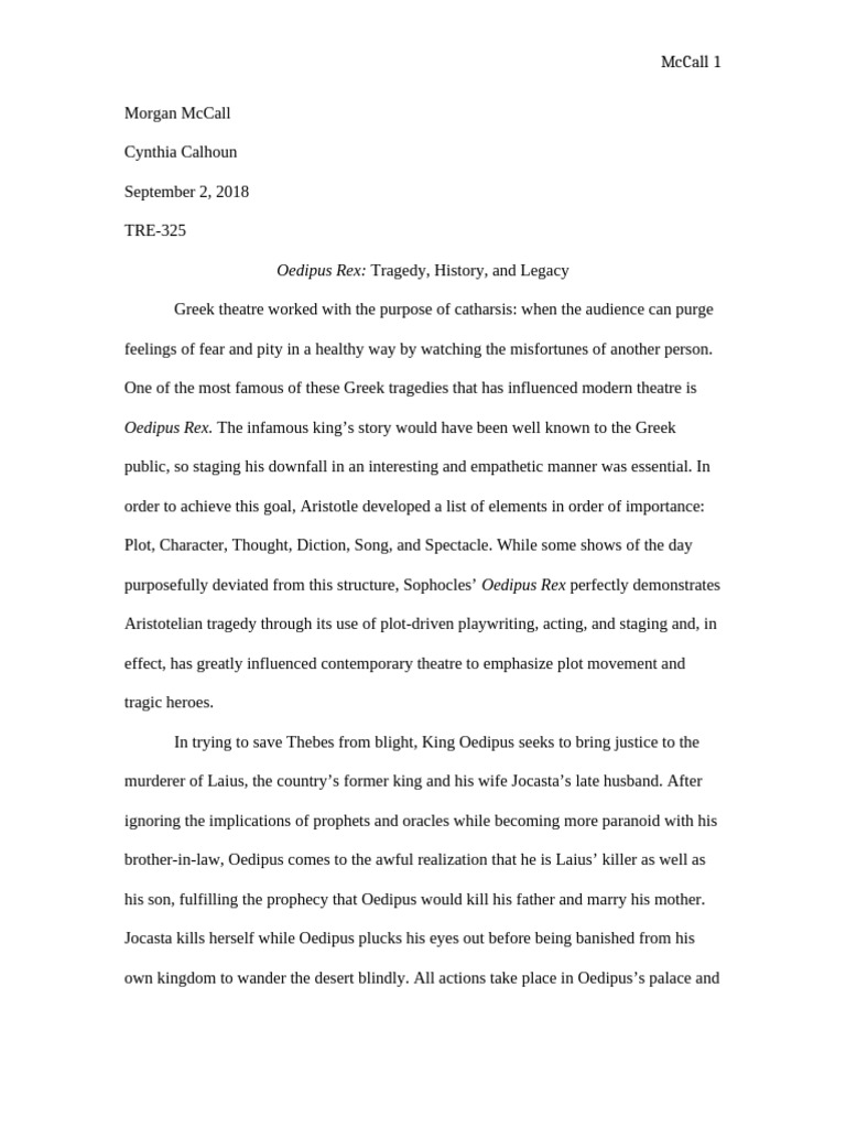 Oedipus Rex - Tragedy, History, and Legacy | PDF | Oedipus