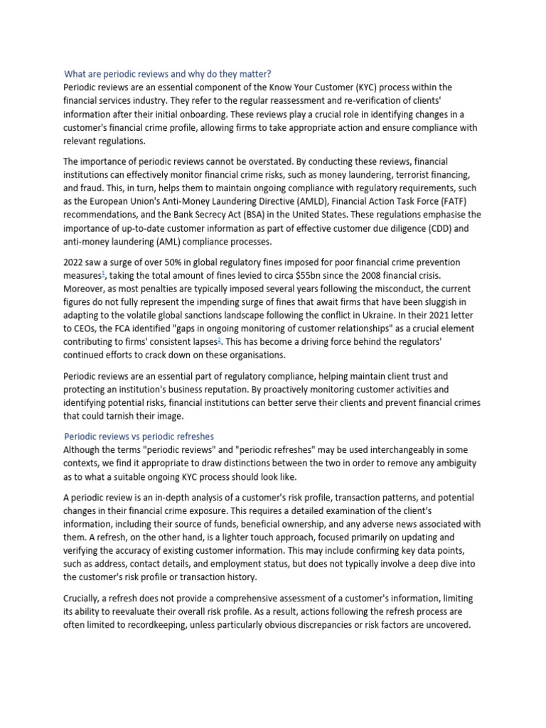 It's A Periodic Review, Not A Periodic Refresh - Vaiie | PDF ...