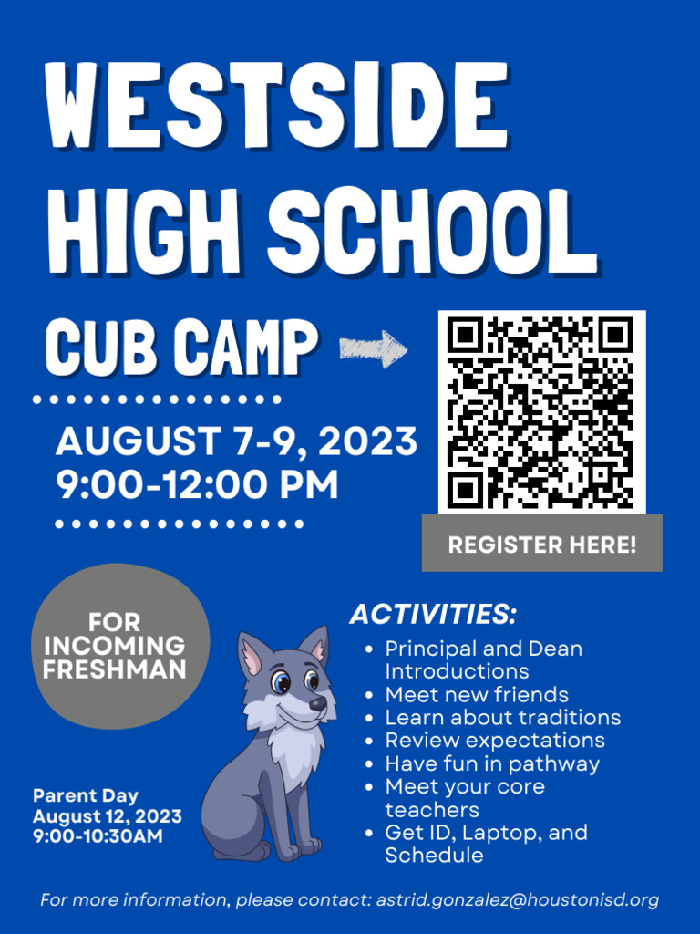 Westside HS Cub Camp 23 Flyer | PDF