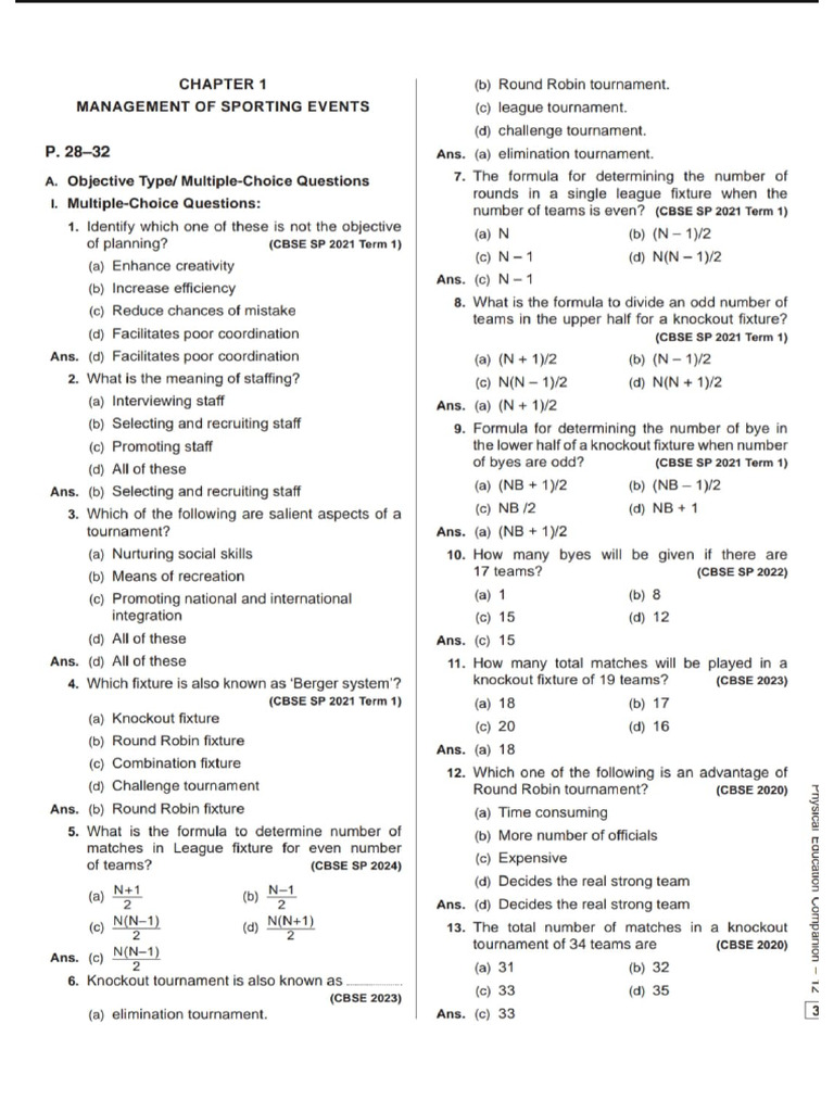 PE XII Unit-I Notes | PDF