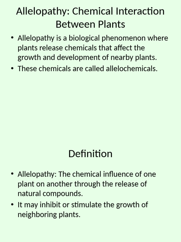 Understanding Allelopathy in Plants | PDF | Agriculture | Plants