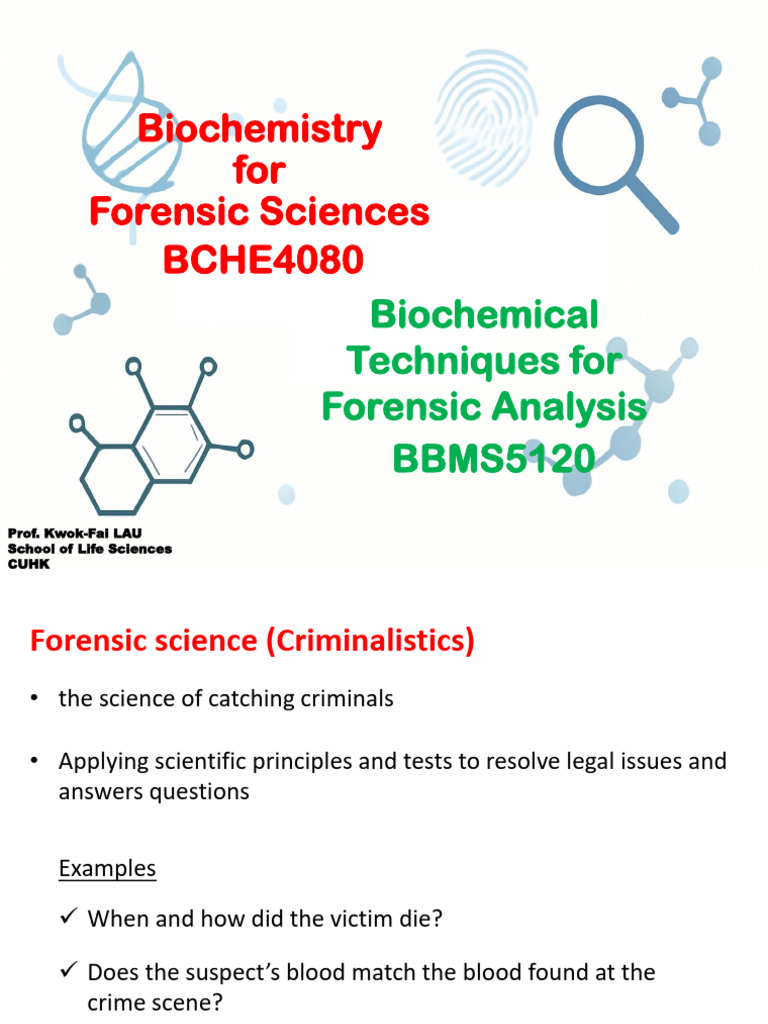 01 Introduction To Forensic Sciences - KFL - Students | PDF | Forensic ...