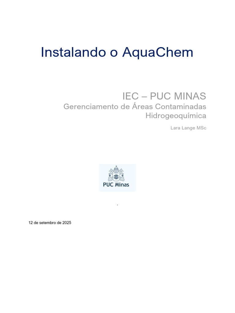Baixando e Instalando o AQUACHEM | PDF | Microsoft Access | Microsoft