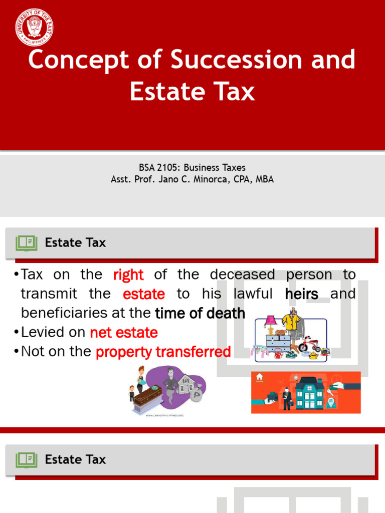Concept of Succession and Estate Tax | PDF