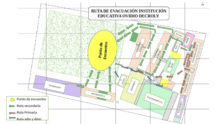 Ruta de Evacuación Ovidio Decroly | PDF