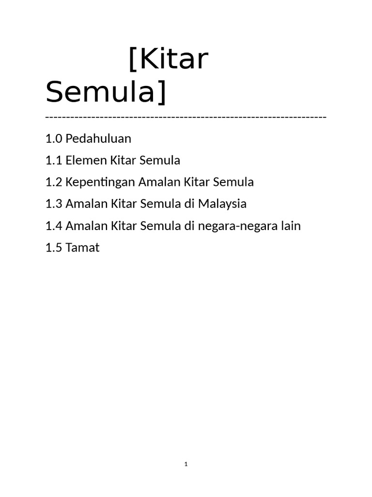 Kitar Semula (HELEN2023) | PDF