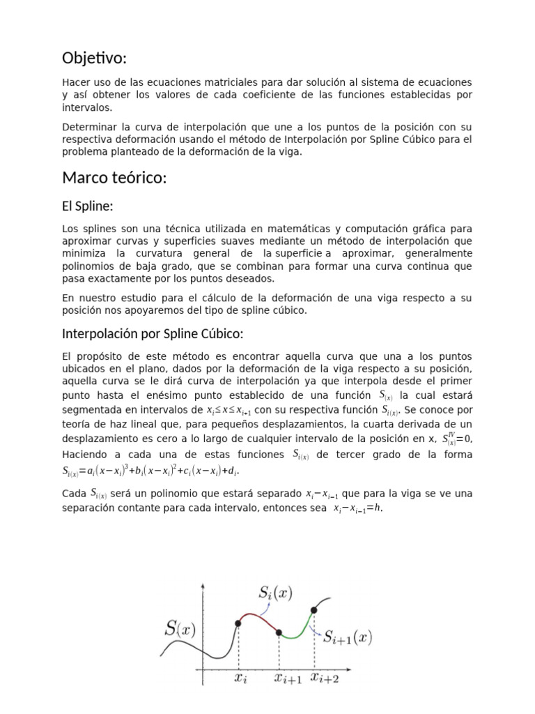 Interpolación de Vigas con Spline Cúbico | PDF | Spline (Matemáticas ...