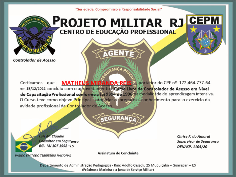 Certificado Matheus Miranda | PDF