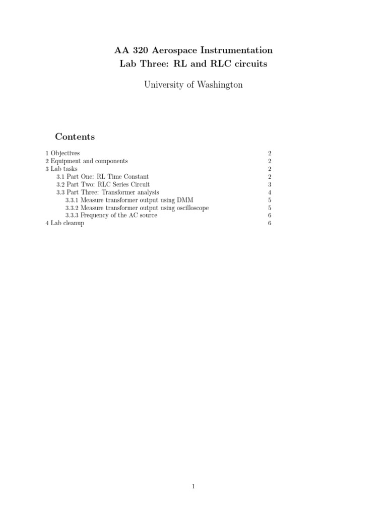 AA320_lab_3 | PDF | Electrical Network | Voltage