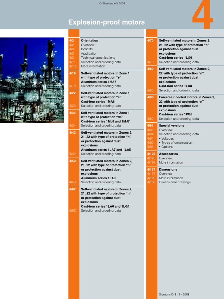 Explosion Proof Motor Catalog | PDF | Combustion | Explosive Material